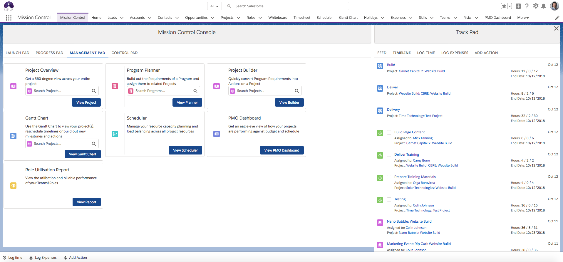 Mission Control Console