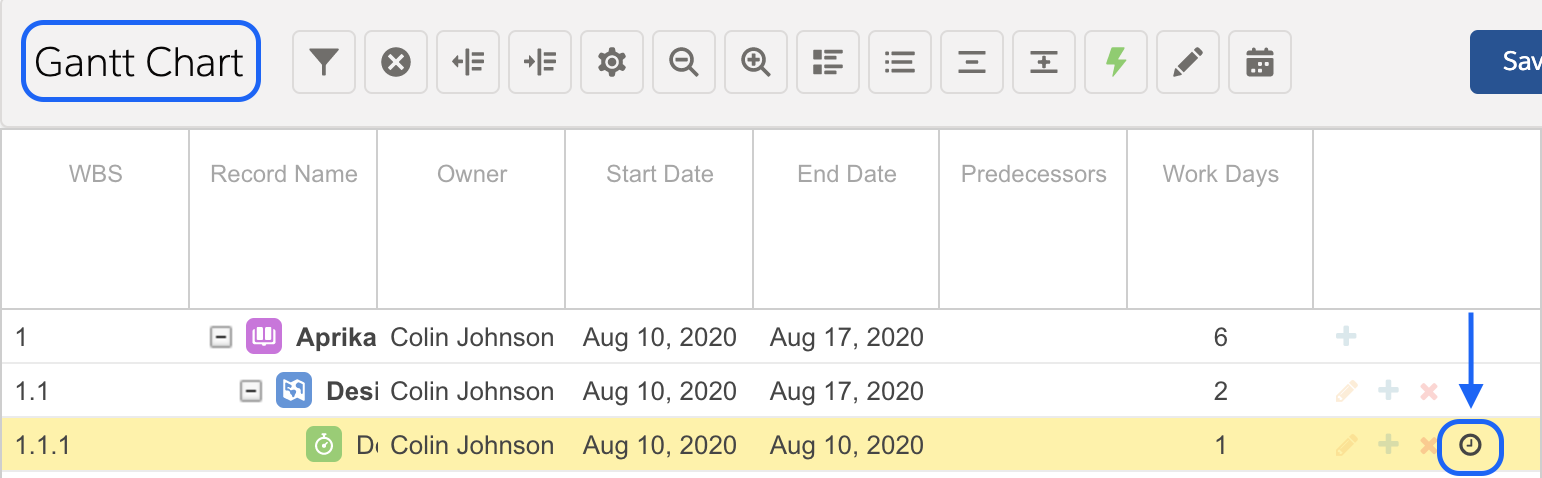 Start/Stop Time Tracking for Time Logs