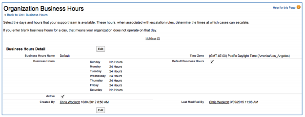 Setting Up Non Working Days