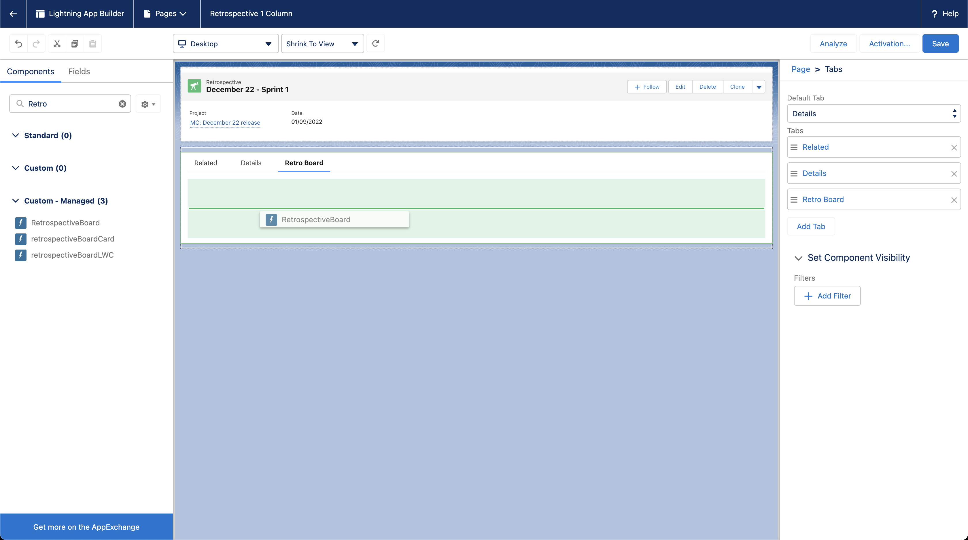 Supported Mission Control LWC components