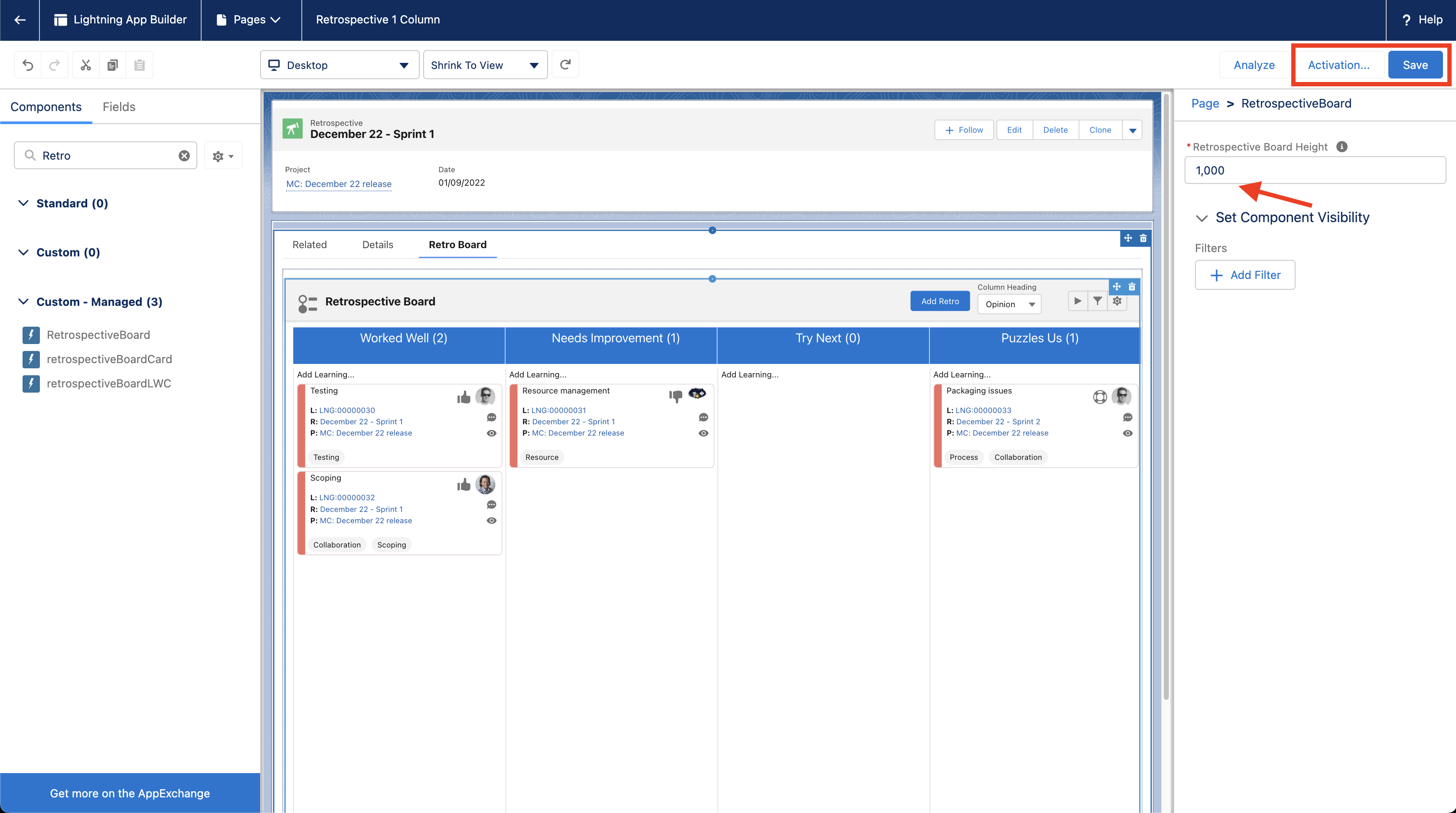 Supported Mission Control LWC components