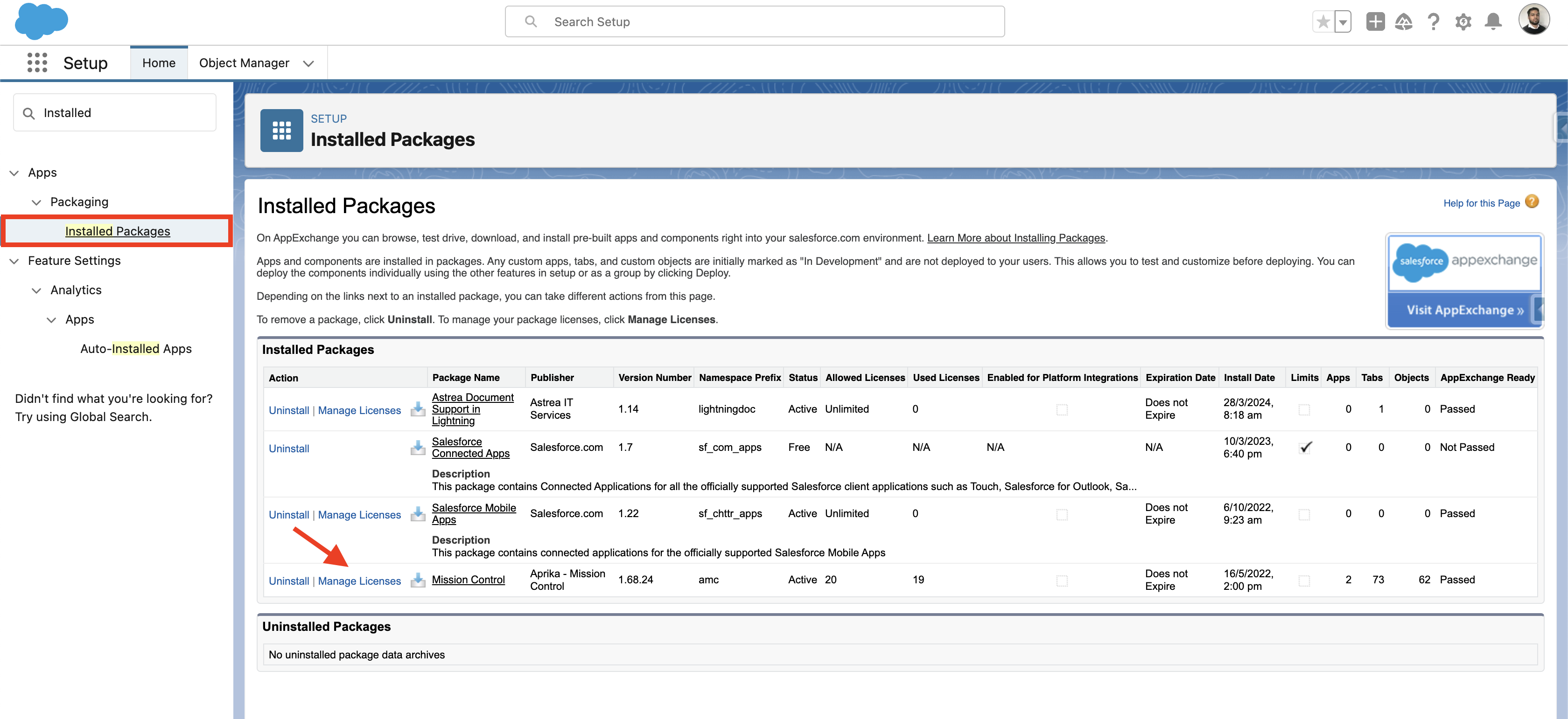 Assign Mission Control Licenses