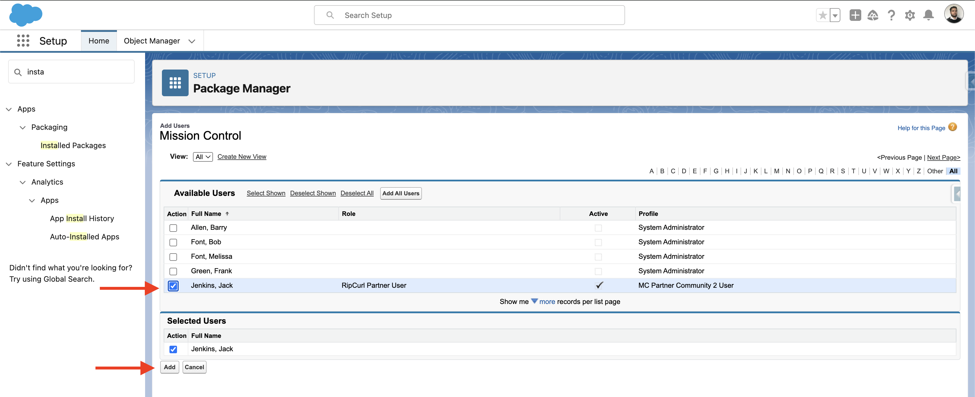 Assign Mission Control Licenses