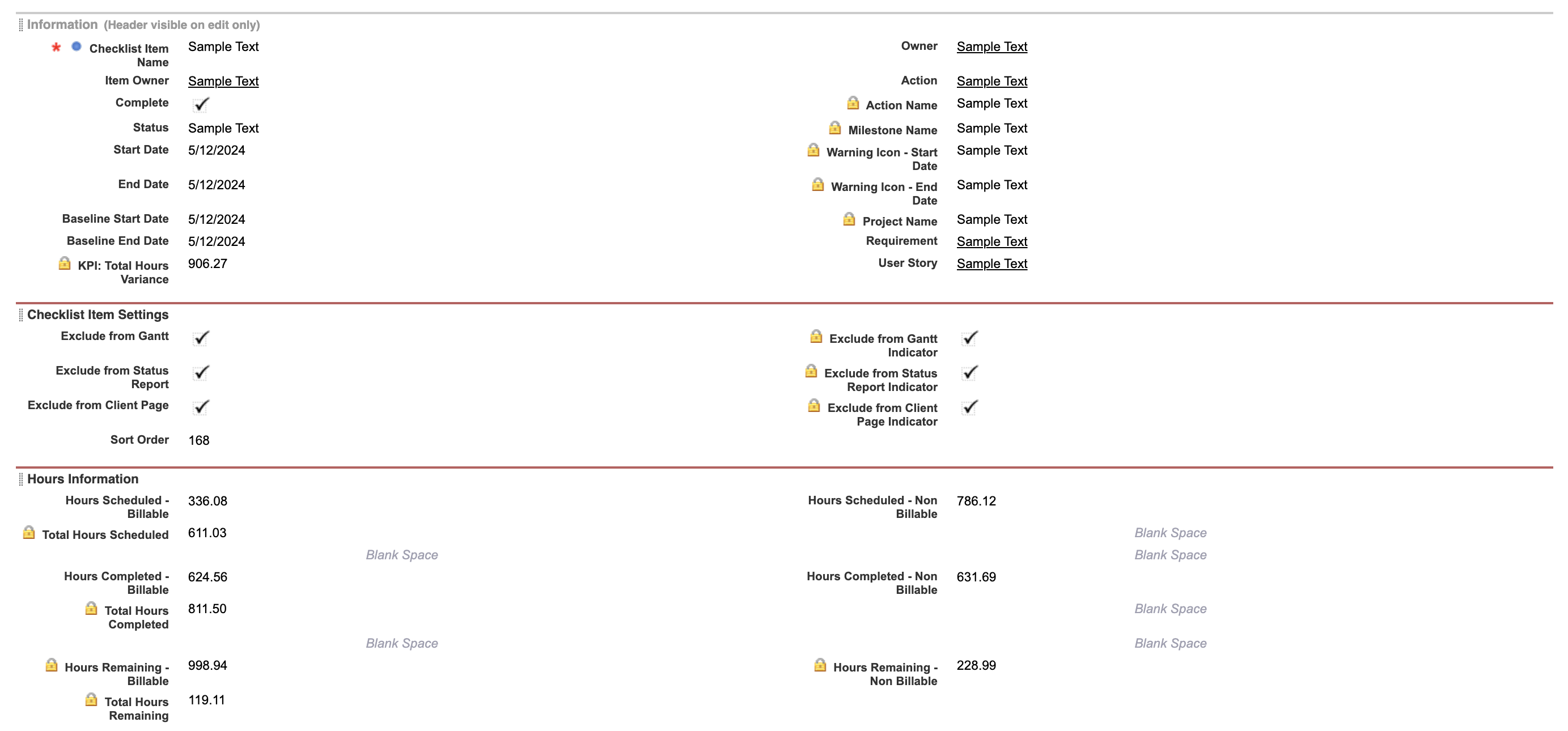 What is the Checklist Item?