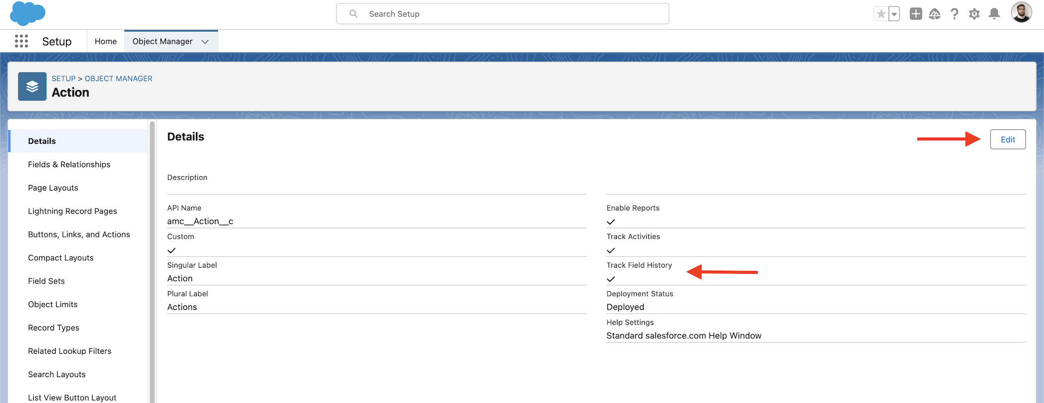 Enabling Field History Tracking for key fields
